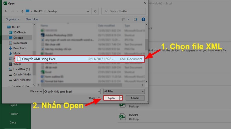 Cách chuyển file XML sang Excel miễn phí, nhanh chóng